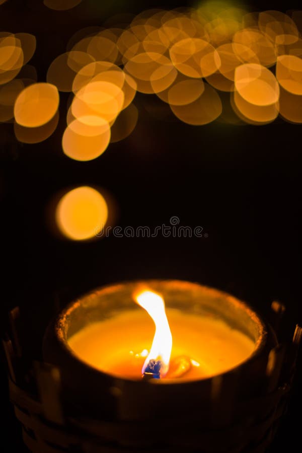Candle Light with Bokeh, Hope Concept Stock Photo - Image of imagery ...