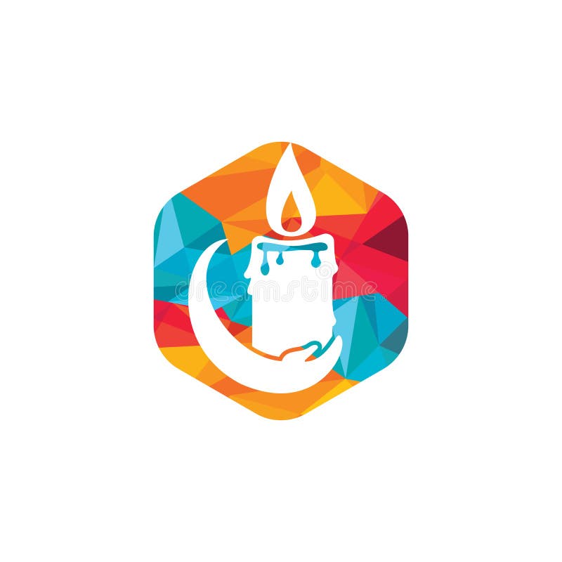 Candle Light Care Vector Logo Design. Stock Vector - Illustration of ...