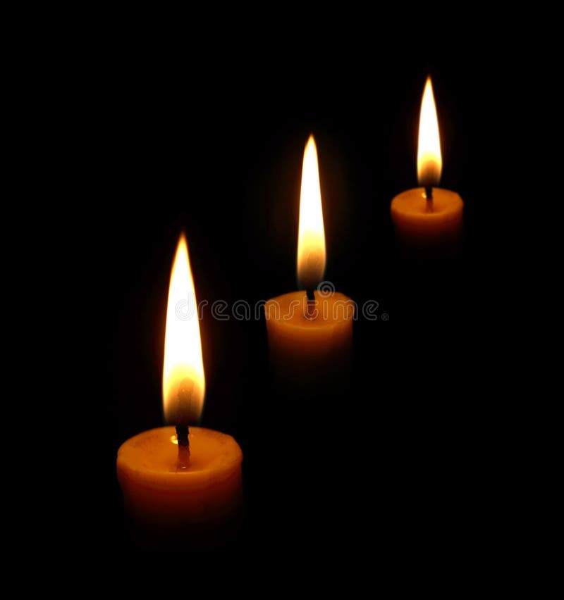 Candle and Light Flame at Night Closeup Stock Photo - Image of candle ...