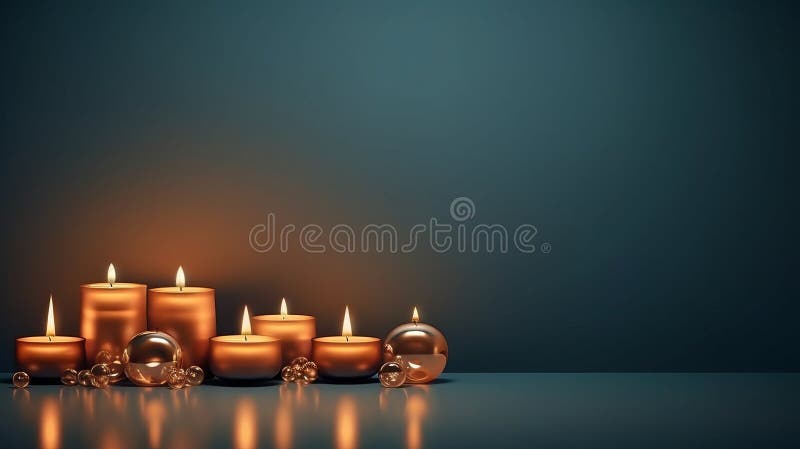 Candle Light Horizontal Layout Banner with Copy Space. Generative AI ...
