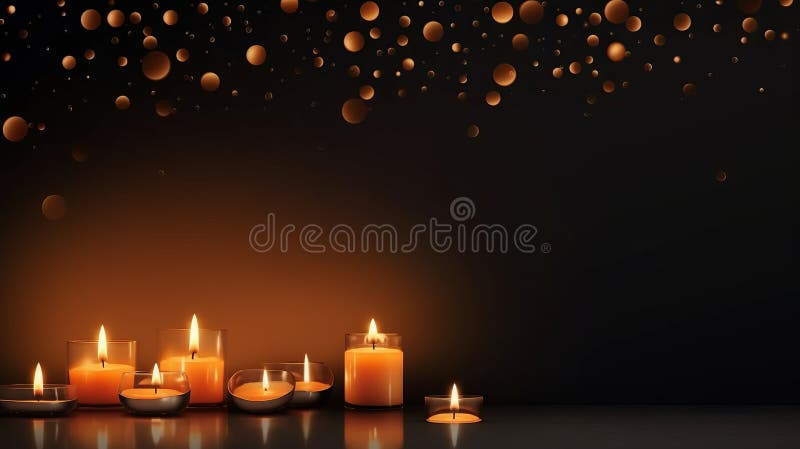 Candle Light Horizontal Layout Banner with Copy Space. Generative AI ...