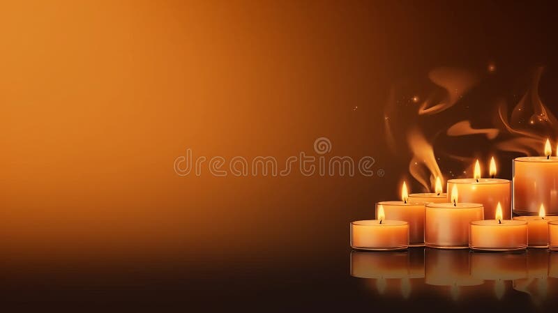 Candle Light Horizontal Layout Banner with Copy Space. Generative AI ...