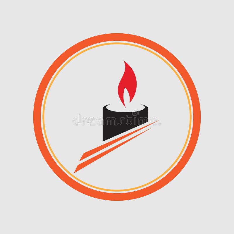 Candle Light Icon Logo Design Vector Template Stock Vector ...