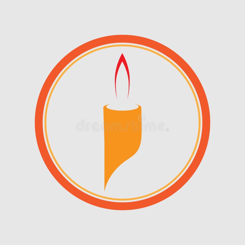 Candle Light Icon Logo Design Vector Template Stock Vector ...