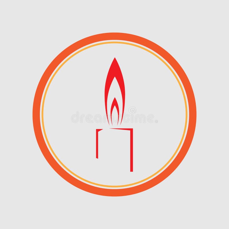 Candle Light Icon Logo Design Vector Template Stock Vector ...