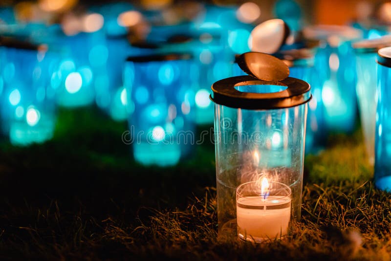 Candle light up stock image. Image of fire, night, candlelight - 233979915