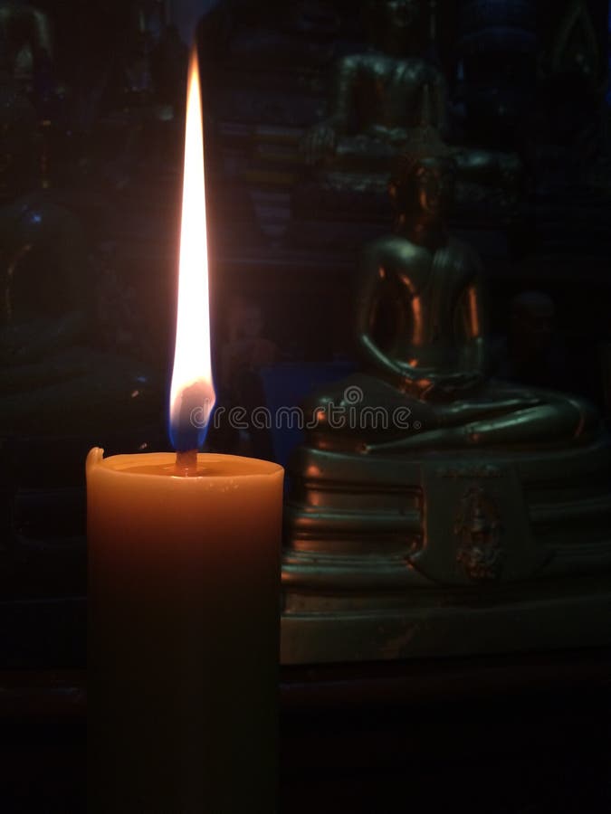 Candle light stock photo. Image of chanting, buddha, holy - 57257726