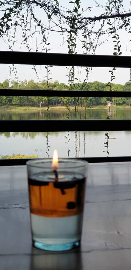 Light Candle in the Wind, in the Midle of Lake, Java Indonesia Stock ...
