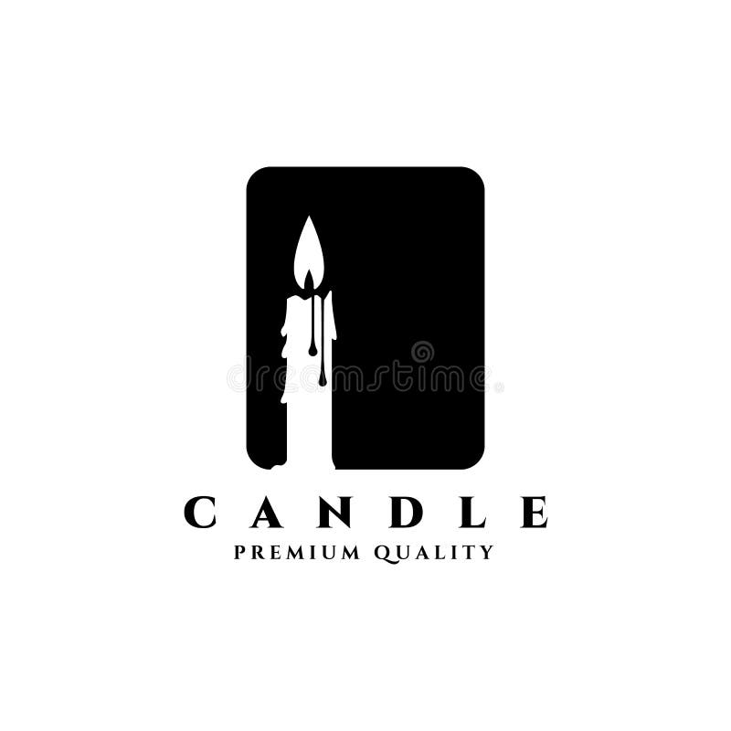 Candle Logo Vintage Vector Illustration Design, Simple Candel Logo ...