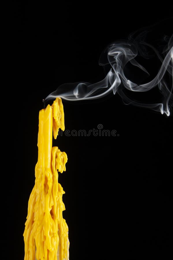 Candle Melting Creating Abstract Shapes and Patterns with Smoke Also ...