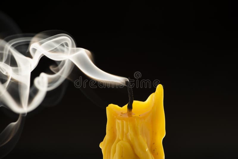 Candle Melting Creating Abstract Shapes and Patterns with Smoke Also ...