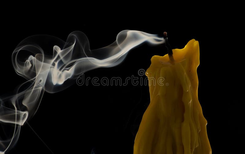 Candle Melting Creating Abstract Shapes and Patterns with Smoke Also ...