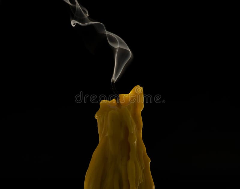 Candle Melting Creating Abstract Shapes and Patterns with Smoke Also ...