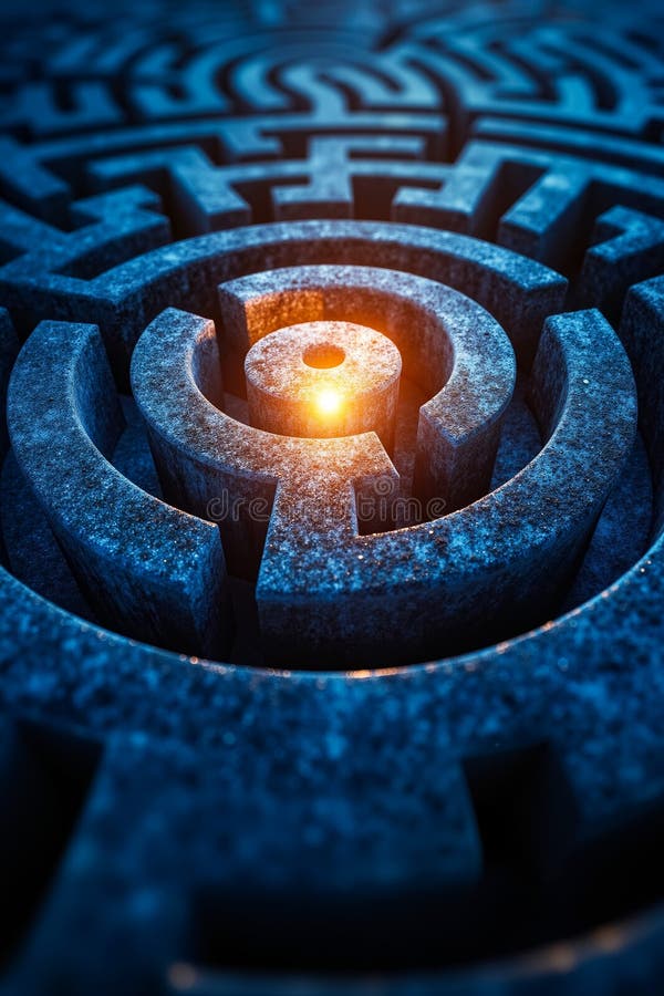 A Candle in the Middle of a Maze Stock Image - Image of blue, ancient ...