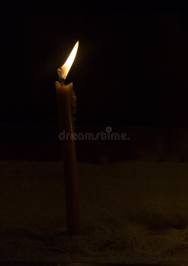 Candle in the night stock photo. Image of darkness, passionate - 267504766