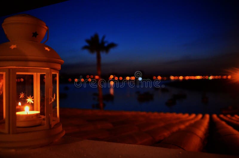 Candle at night stock photo. Image of river, burning - 91760918