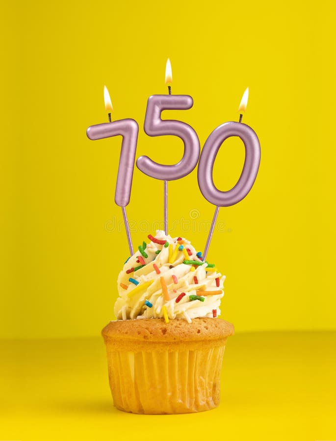 Candle Number 750 - Number of Followers or Likes Stock Image - Image of ...