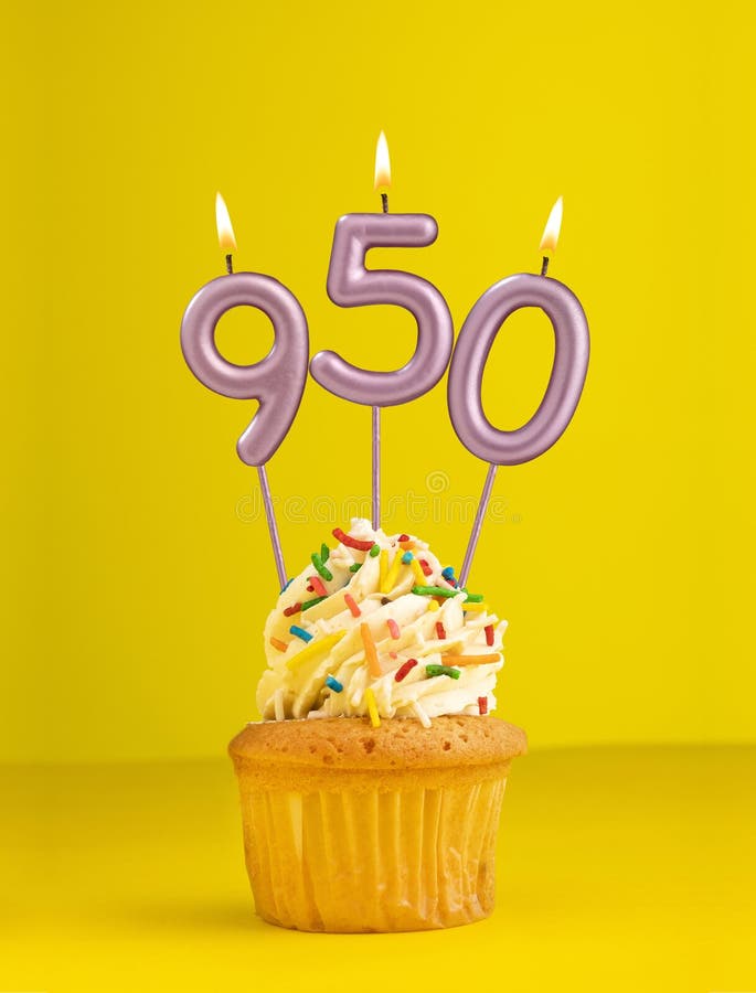 Candle Number 950 - Number of Followers or Likes Stock Image - Image of ...