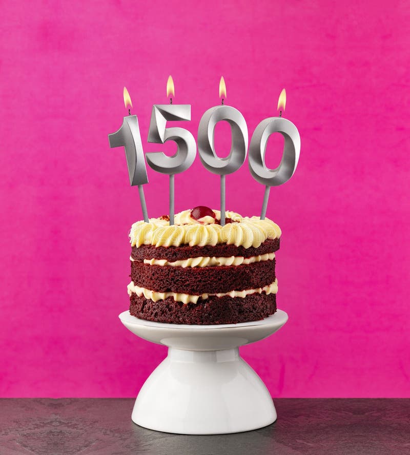 Candle Number 1500 - Number of Followers or Likes Stock Illustration ...