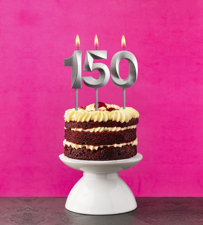 Candle Number 150 - Number of Followers or Likes Stock Illustration ...