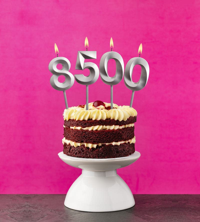 Candle Number 8500 - Number of Followers or Likes Stock Illustration ...