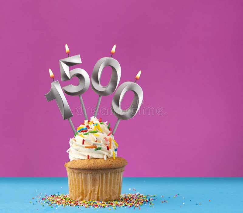 Candle Number 1500 - Number of Followers or Likes Stock Illustration ...