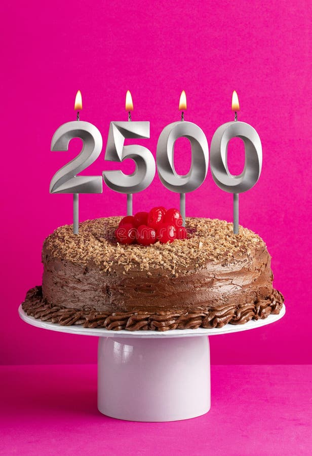 Candle Number 2500 - Number of Followers or Likes Stock Image - Image ...