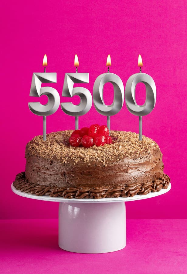 Candle Number 5500 - Number of Followers or Likes Stock Illustration ...