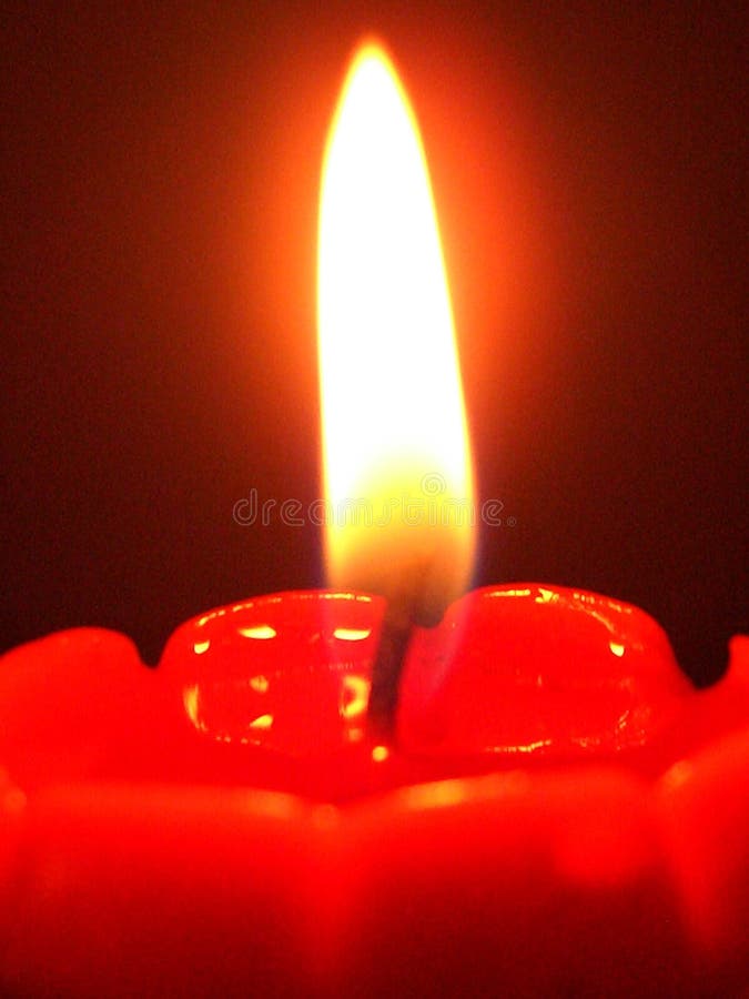 Candle One stock image. Image of fire, heat, dark, glow - 226217