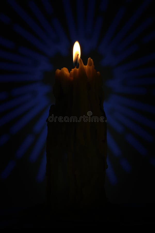 Candle with Pattern and Textured Colourful Shadowed Background Stock ...