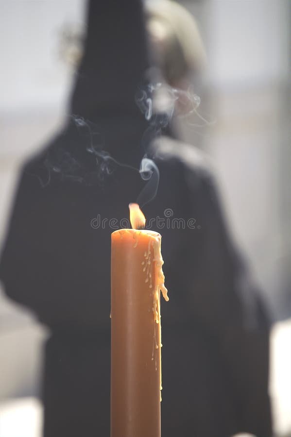 Candle in Procession Holy Week Stock Photo - Image of espa, holy: 14544604