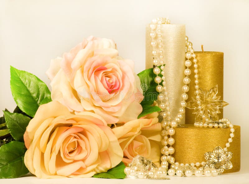 Candle and rose stock photo. Image of care, healthy, peaceful - 22712734