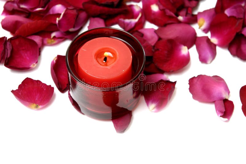 Candle and roses stock image. Image of honeymoon, pure - 22421173