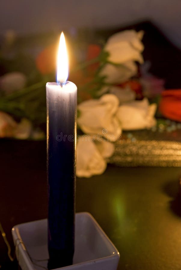 Candle and roses stock photo. Image of flowers, loving - 3834918
