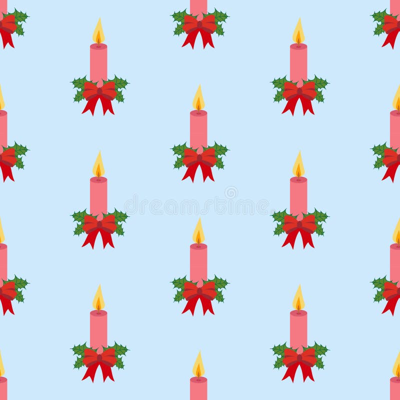 Candle seamless pattern stock vector. Illustration of celebration ...