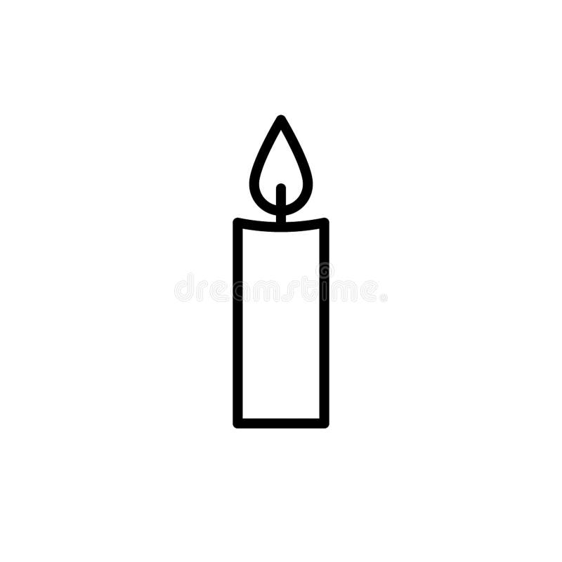 Candle - Simple Vector Icon Stock Vector - Illustration of fire, light ...