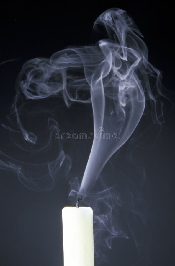 Candle with smoke stock image. Image of smoking, candle - 9297387