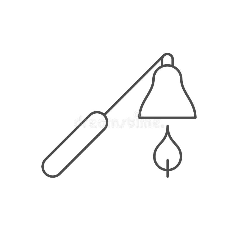 Candle Snuffer Line Outline Icon Stock Illustration - Illustration of ...