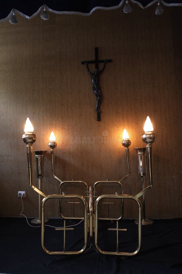 Candle support stock image. Image of death, event, metallic - 14736205