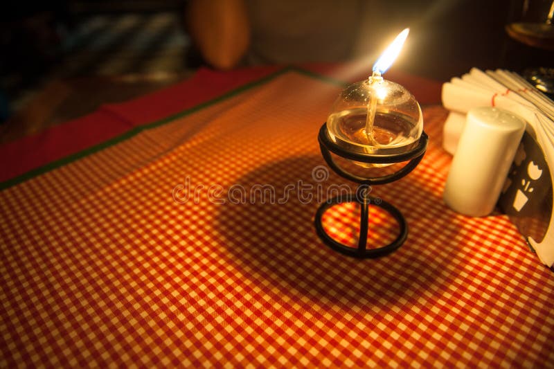 Candle in the table stock image. Image of evening, engagement - 30209797