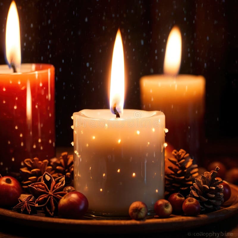 Candle , Traditional Wax Tool for Illumination by Burning Flame Stock ...