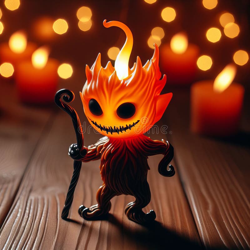 A Candle that Turns into a Mischievous Fire Imp, Danci Stock Photo ...