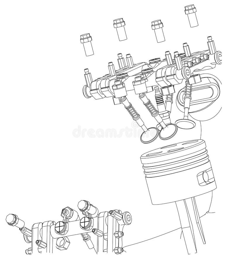 Piston Engine Blueprint Stock Illustrations – 452 Piston Engine ...