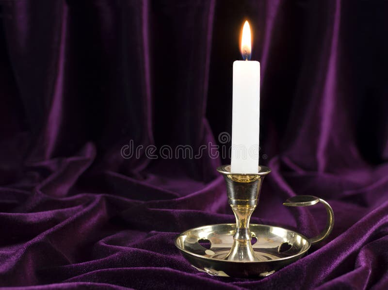 Single Candle with Hanging Keys Stock Image - Image of magic, nostalgia ...