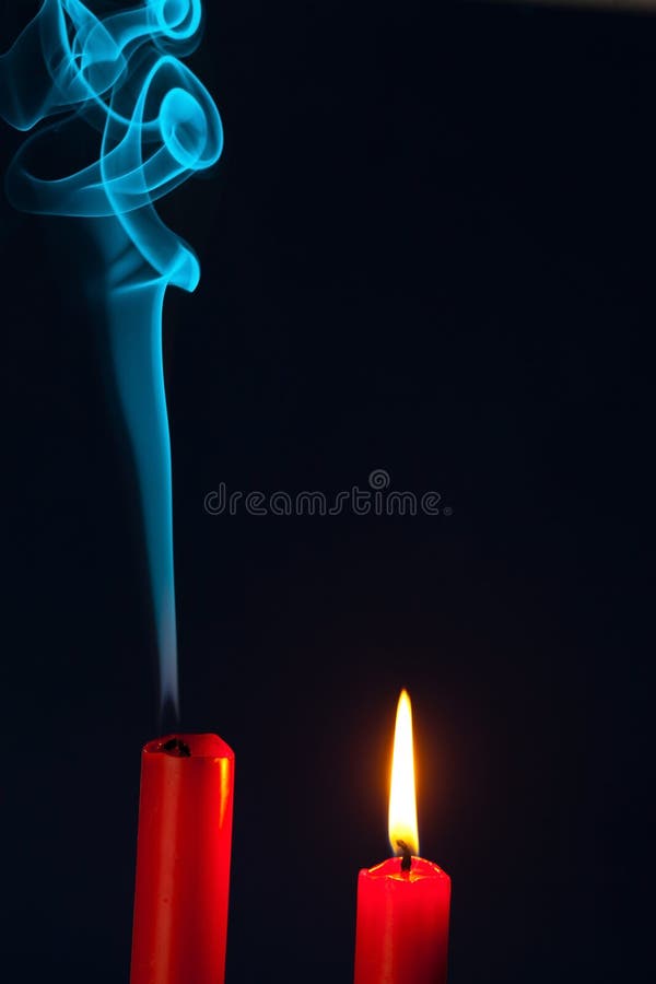 Blowed out a candle stock photo. Image of puff, wick, candlewick - 2134656