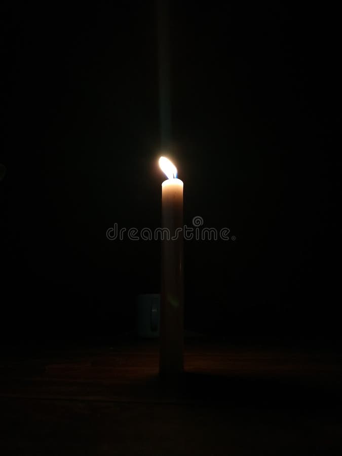 Candlelight in the Dark Night and Black Stock Photo - Image of lighting ...