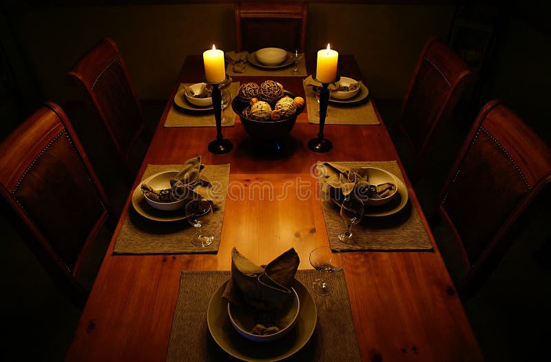 Romantic Candlelight Dinner Stock Photo - Image of eating, food: 18822508
