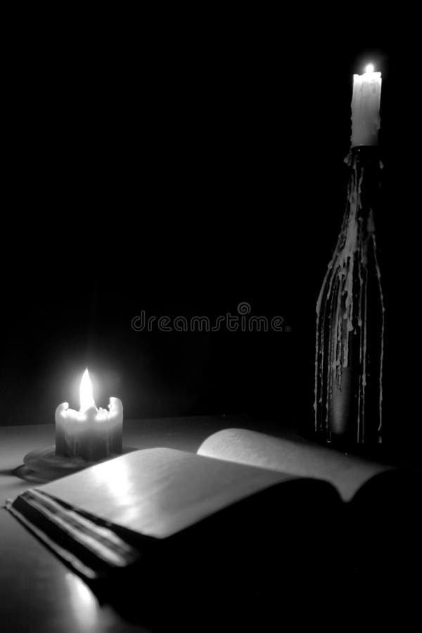 Candlelight reading stock image. Image of reading, bottle - 714669