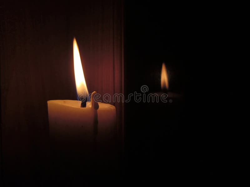 Candlelight and the Reflection Stock Image - Image of sunny, sparkler ...