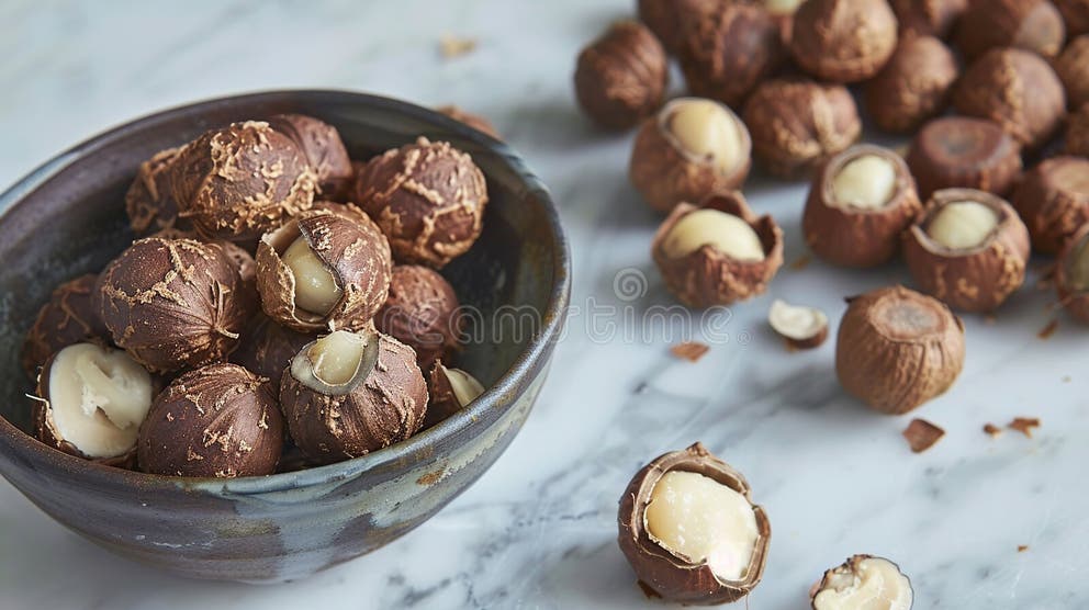 Candlenut Also Known As Kemiri Stock Illustration - Illustration of ...